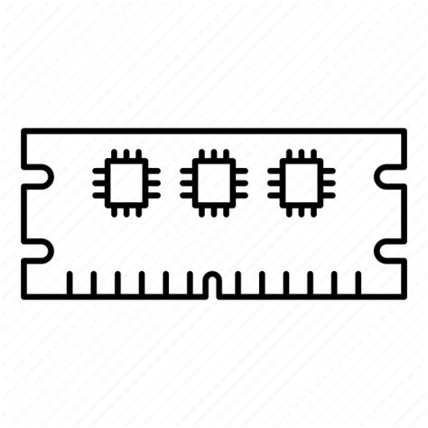 Ram Microchip Hardware Technology Computer Icon Download On Iconfinder