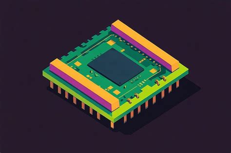 Isometric Ddr Illustration Modern Ram Technology Vector Graphic Element Premium Ai Generated Image