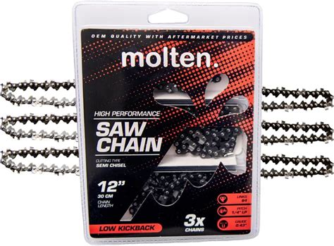 Genuine Oem 12 Chainsaw Chain 0 25 Pitch 1 4 0 043 Gauge 64 Drive Link