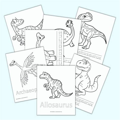 Dinosaur Printable Coloring Pages Unleash Your Inner Paleontologist