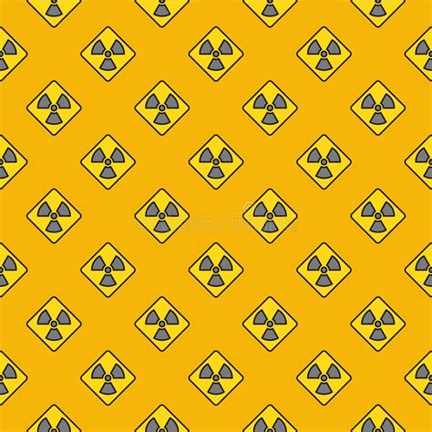 Radiation Warning Vector Colored Seamless Pattern Stock Vector Illustration Of Emanation