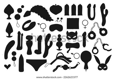 Set Sex Toys Collection Toys Adults Stock Vector Royalty Free 2262621577 Shutterstock