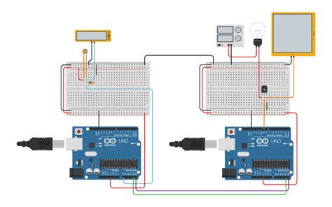 Circuit Design Illumination Control System Using I2c Tinkercad