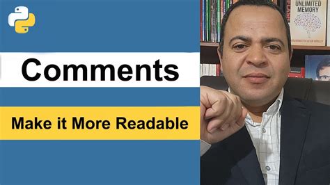 comments in python make it more readable التعليقات في بايثون تجعلها أكثر قابلية للقراءة youtube