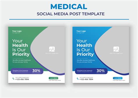 Medical Healthcare Social Media Template Graphic By Gentle Graphix