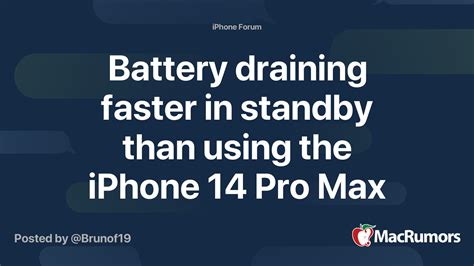 Battery Draining Faster In Standby Than Using The Iphone 14 Pro Max Macrumors Forums