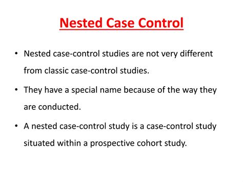 Nested Case Control Pptx Heart And Cardiovascular Diseases
