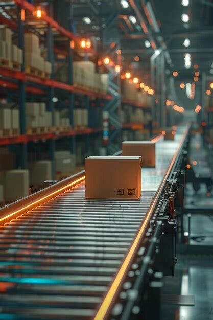 Automated Conveyor System Scanning Boxes With Digital Precision In
