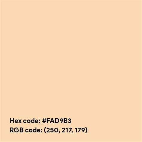 Butter Pecan Color Hex Code Is Fad9b3