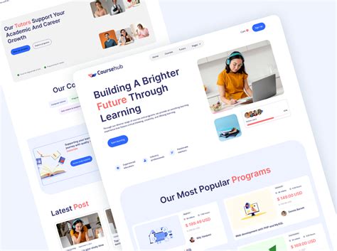 Online Courses Web Landing Page Ui Design Behance