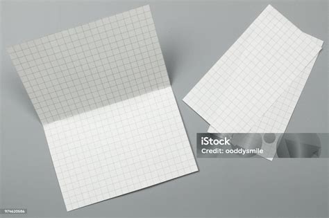 빈 초상화입니다 변경 배경 회색에 고립 된 백서 아이덴티티 디자인 기업 서식 회사 스타일 소책자 빈 흰색 접는 종이 전단지의 설정 0명에 대한 스톡 사진 및 기타 이미지