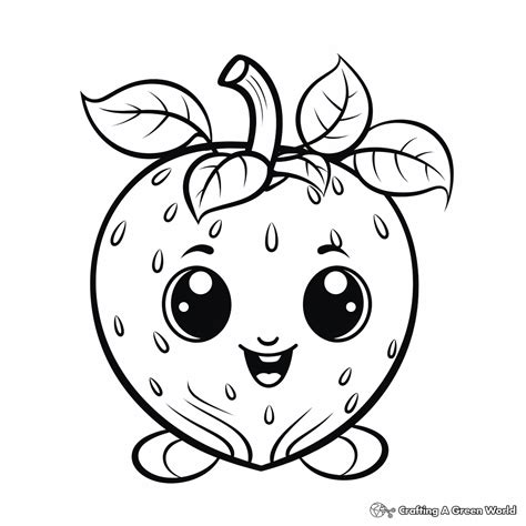 Cute Fruit Coloring Pages Free And Printable