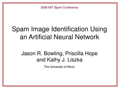 PPT Spam Image Identification Using An Artificial Neural Network PowerPoint Presentation ID