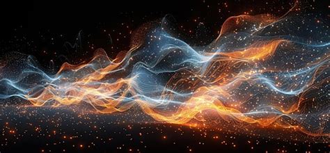 Abstract Waves Of Light In Blue And Orange Hues Create A Dynamic Energetic Visual Effect