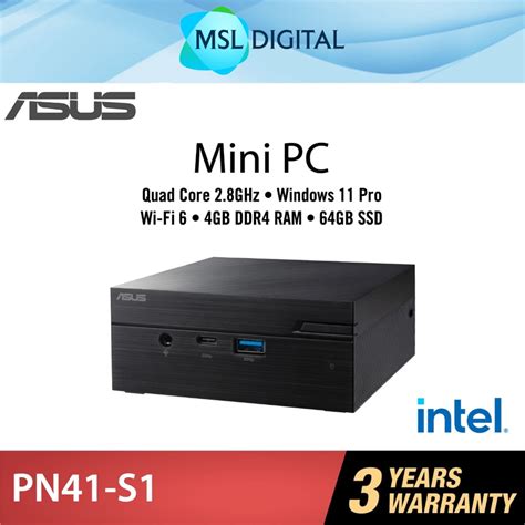 Asus Mini Pc Pn41 S1 Ultracompact Computer With 11th Gen Intel Cpu Fanless 2 5gbps Lan Wifi 6