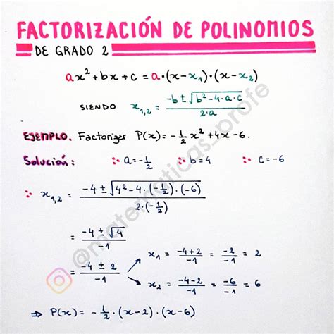 Factorizacion De Polinomios Factorización De Polinomios Ejercicio 2