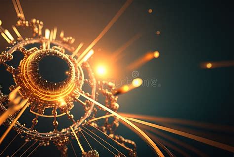 Technology Abstract With Shiny Elements Hud Background With Scientific And Tech Or Data