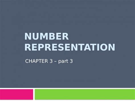 Pptx Number Representation Chapter 3 Part 3 Ones Complement