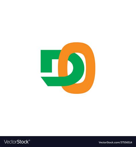 Letters Do Linked Overlap Logo Royalty Free Vector Image