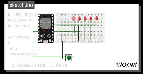 Buttonled Wokwi Esp32 Stm32 Arduino Simulator