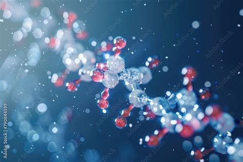 Glucagon Peptide Molecule Exploring The Chemical Structure Of A Protein Hormone In