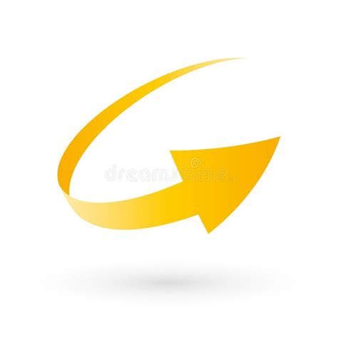 Simple Loop Circle Arrow Icon Stock Vector Illustration Of Business