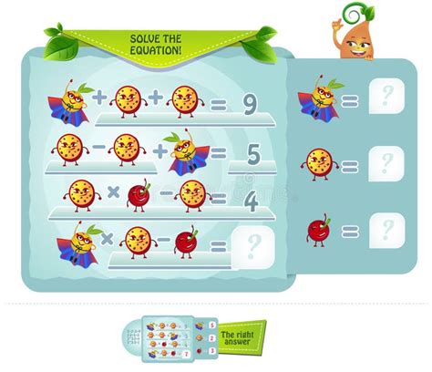 solve examples game 6 logic stock vector illustration of book