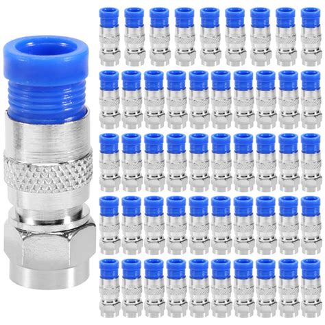 Характеристики 50 шт. RG6 Компрессионные разъемы Инструмент для ...