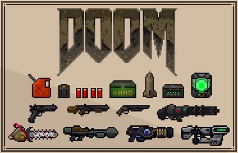 Weapon And Ammo Sprites I Did For My Terraria Doom Mod Rdoom Weapon And Ammo Sprites I Did For My Terraria Doom Mod Rdoom