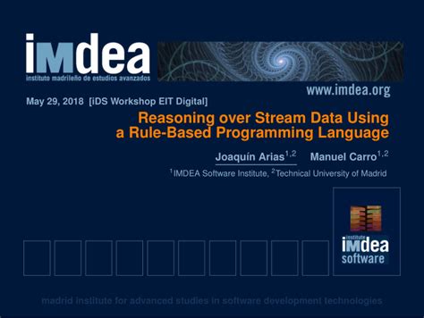 [ppt] reasoning over stream data using a rule based programming
