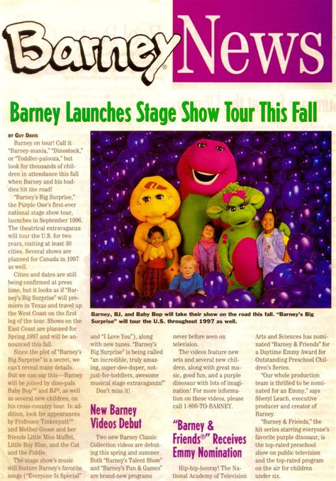 Barney News Summer 1996 By Bestbarneyfan On Deviantart