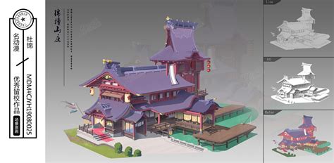 古风休闲活动山庄原创建筑古风三视图 高清图片，堆糖，美图壁纸兴趣社区