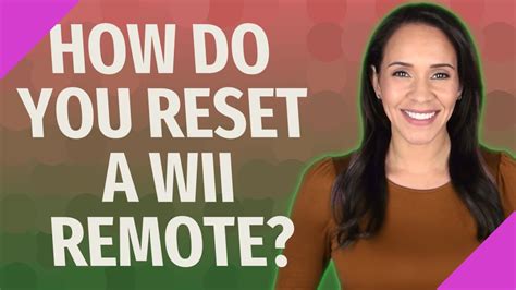 How Do You Reset A Wii Remote Youtube