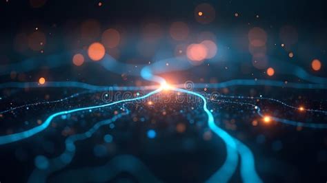 Interconnected Neural Network Data Flow Stock Illustration Illustration Of Background Energy