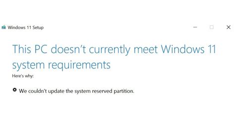 Fix We Couldnt Update System Reserved Partition