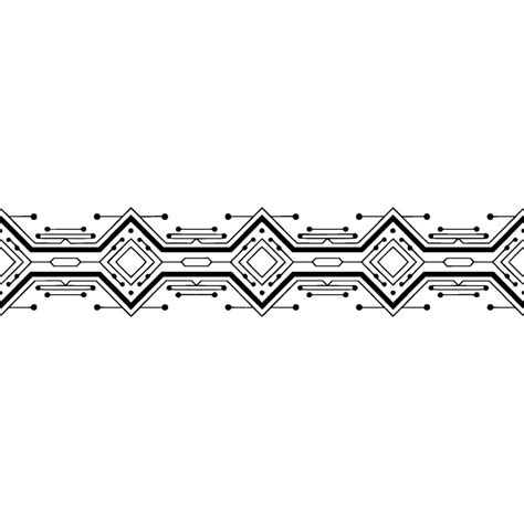 Geometric Tech Border On White Background Modern Digital Art 66802200 Vector Art At Vecteezy