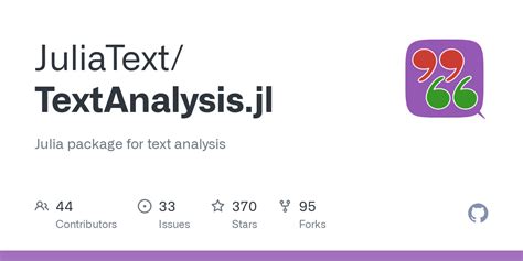 Github Juliatexttextanalysisjl Julia Package For Text Analysis
