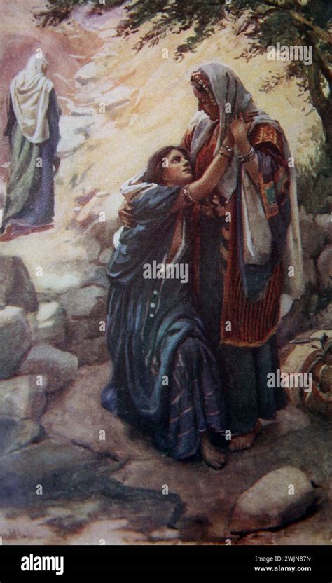 Illustration Of Ruth And Naomi Naomi Set Out To Return To Canaan