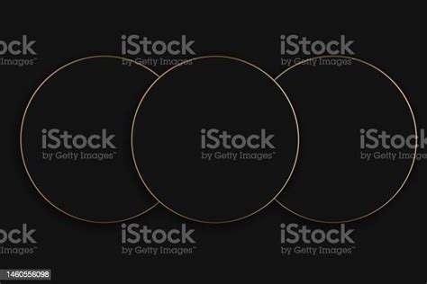 검은 색과 어두운 배경에 고급스러운 검은 색 원 반지 프레임 템플릿 빈 아름 다운 황금 럭셔리 서클입니다 텍스트 또는 사진용 프레임 금색에 대한 스톡 벡터 아트 및 기타