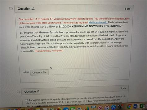 Solved Question 11 6 Pts Start Number 11 To Number 17 You