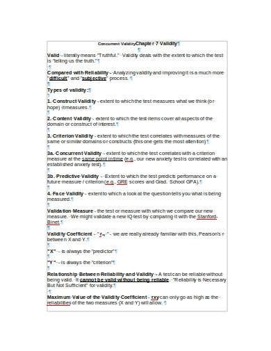 Free 10 Concurrent Validity Samples And Templates In Ms Word Pdf
