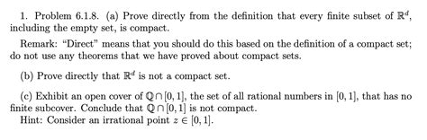 Solved 1 Problem 618 A Prove Directly From The