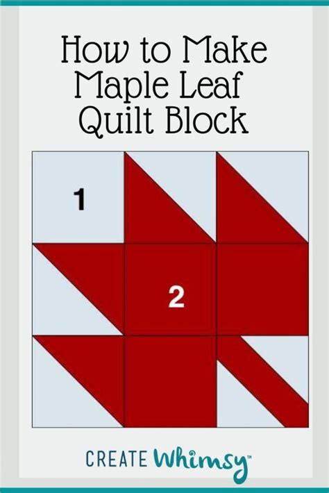 Maple Leaf Quilt Block Pattern