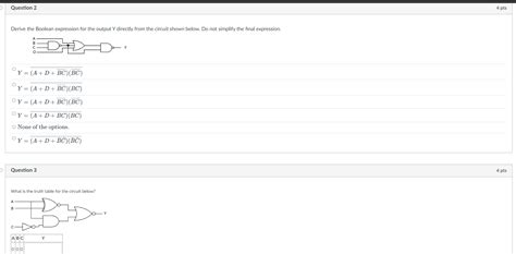 Solved Question 2 Derive The Boolean Expression For The Chegg Com