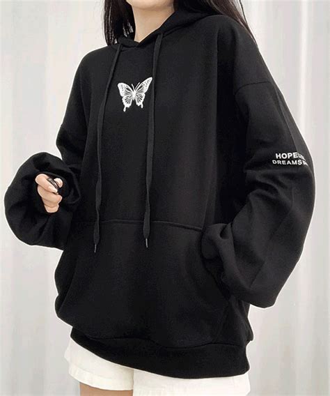 플리스 나비 후드티 🚀당일출고 💓리뷰극찬 하의실종 왕오버핏 학생후드티 오버핏 후드 교복후드티 간절기 무지후드티 봄후드티 가을후드티 빅사이즈 교복템 박시후드티 프린팅 나염후드