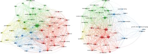 Co Occurring Keywords In Web Of Science And Scopus Clustered Into 4