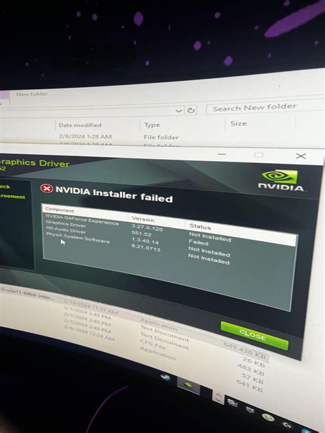 Cant Install Drivers R Nvidia