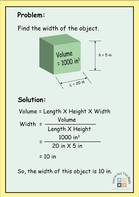 Free Volume Of A Rectangular Prism Worksheet Grade