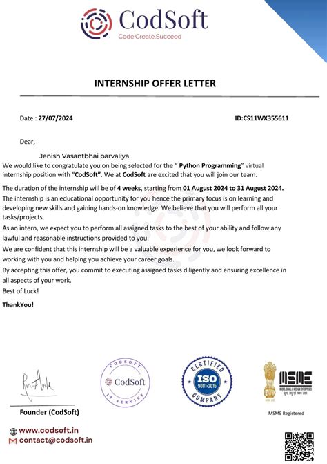 Jenish Barvaliya On Linkedin Internship