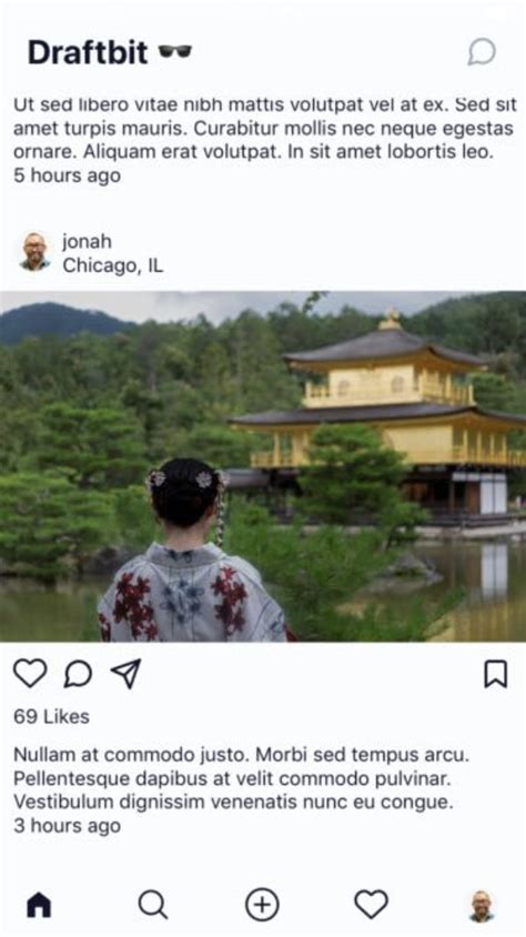 Draftbit On Twitter A Social Photos App Feed Clone Screen Fed By Real REST API Data Https